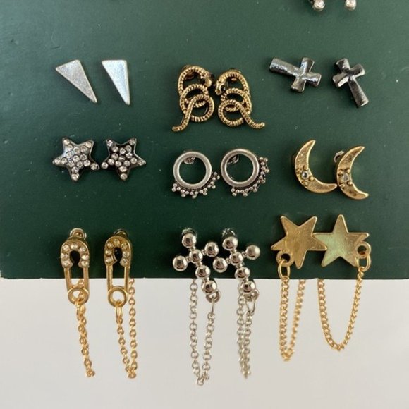 wild fable | Jewelry | 42 Wild Fable Gold Silver Tone Earrings Stars ...